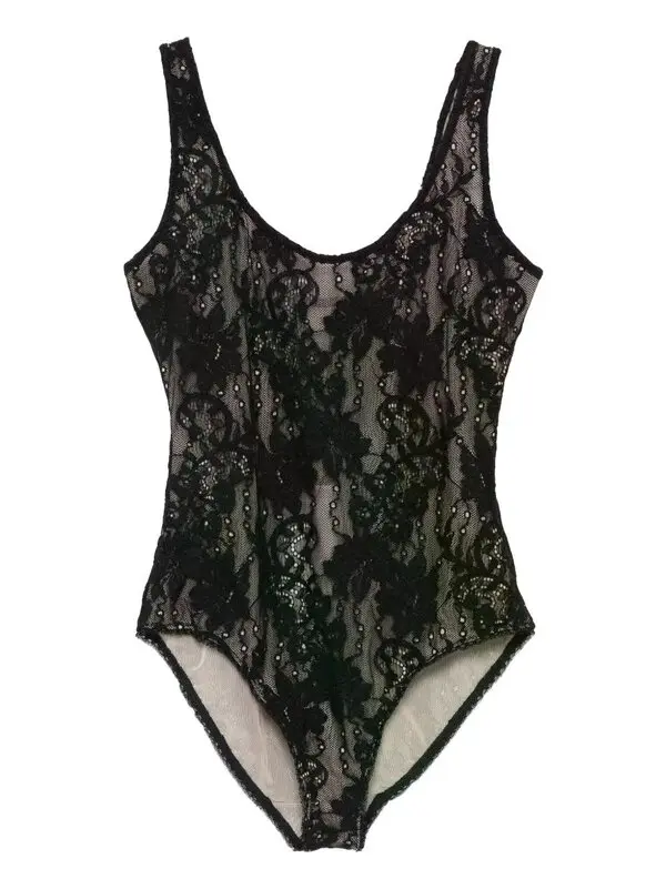 Zimmermann Floral Lace Bodysuit - Black