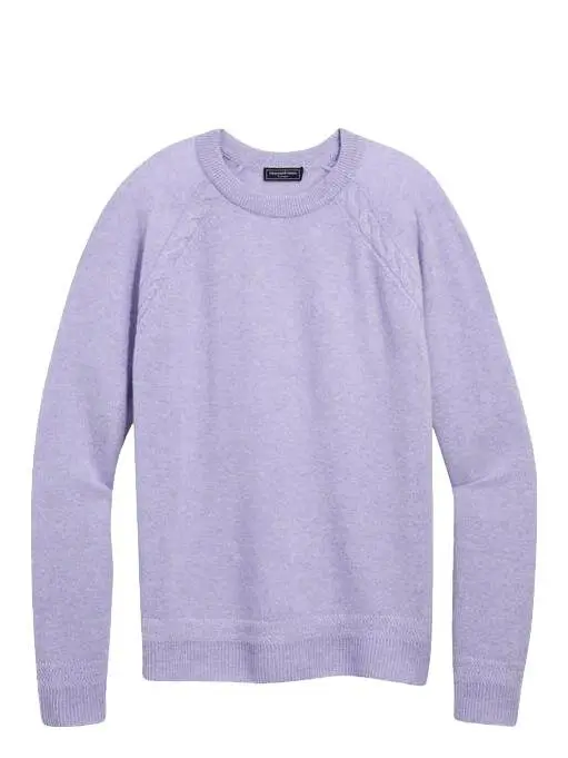 Vineyard Vines Cashmere Crewneck Sweater - Lilac Breeze Heather