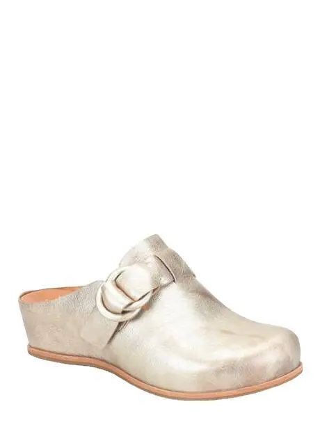 KORK-EASE® Kori Platform Wedge Mule - Light Gold Metallic
