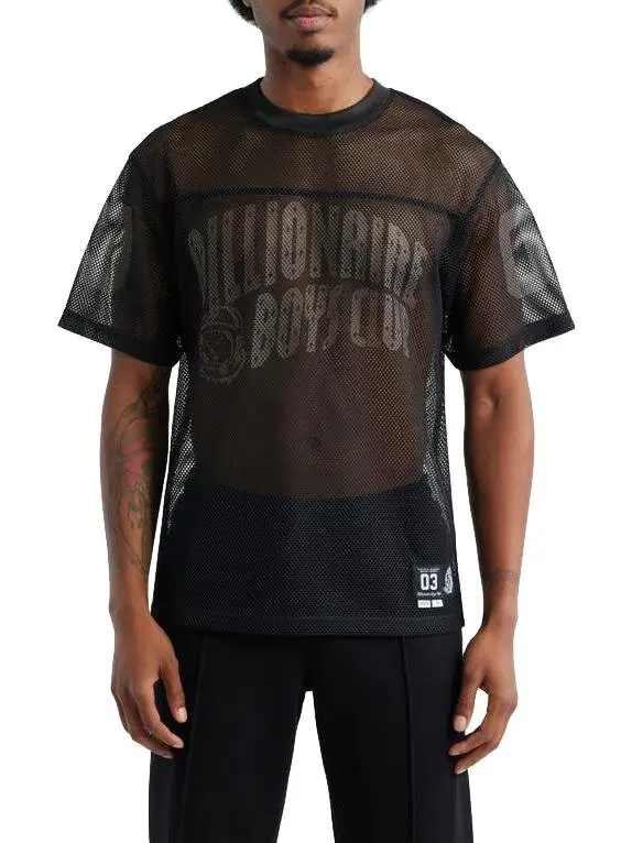 BILLIONAIRE BOYS CLUB Varsity Mesh Graphic Jersey - Black