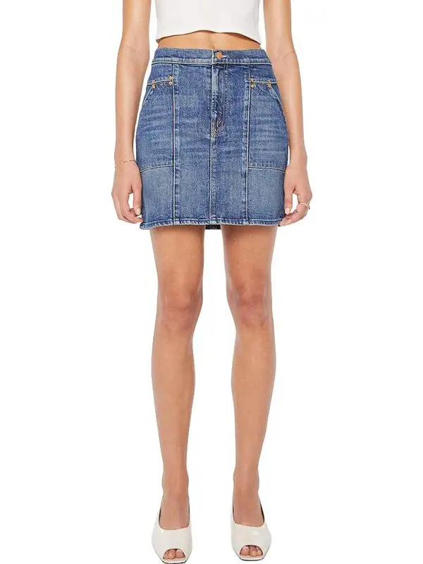 MOTHER The Riveter Denim Miniskirt - Bending The Rules