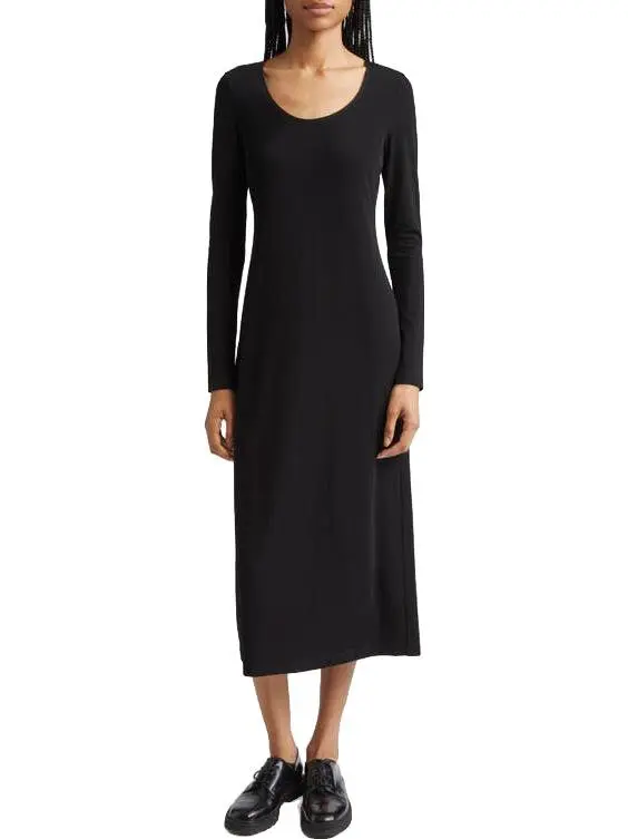 Partow Tina Long-sleeve Midi Dress - Black