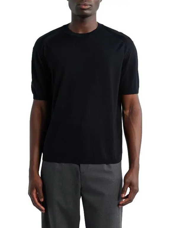 Emporio Armani Short Sleeve Crewneck Sweater - Black