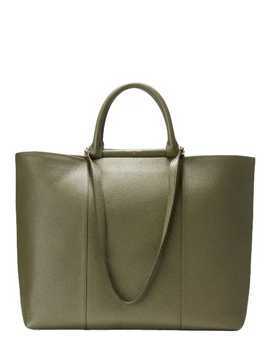 Cole Haan Leather Tote Handbag - Olive Night