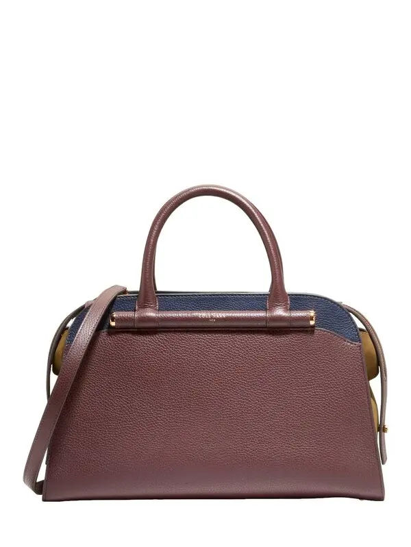 Cole Haan Medium Catherine Leather Satchel - Midnight Moon/cordovan/brown
