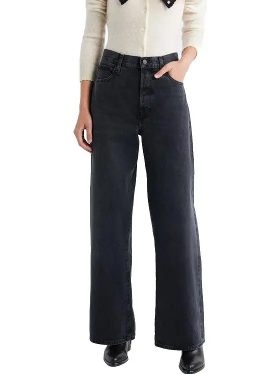 FRAME Loose High-waist Wide-leg Jeans - Set List