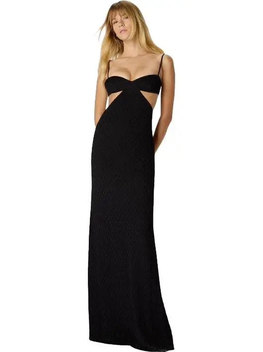 Missoni Cut-out Maxi Dress With Lace - Black