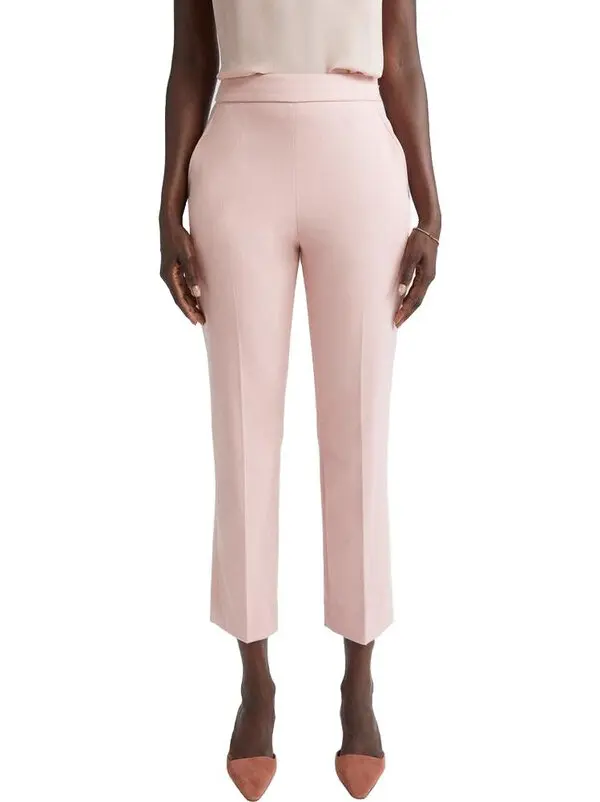 St. John Stretch Twill Crop Pants - Pink