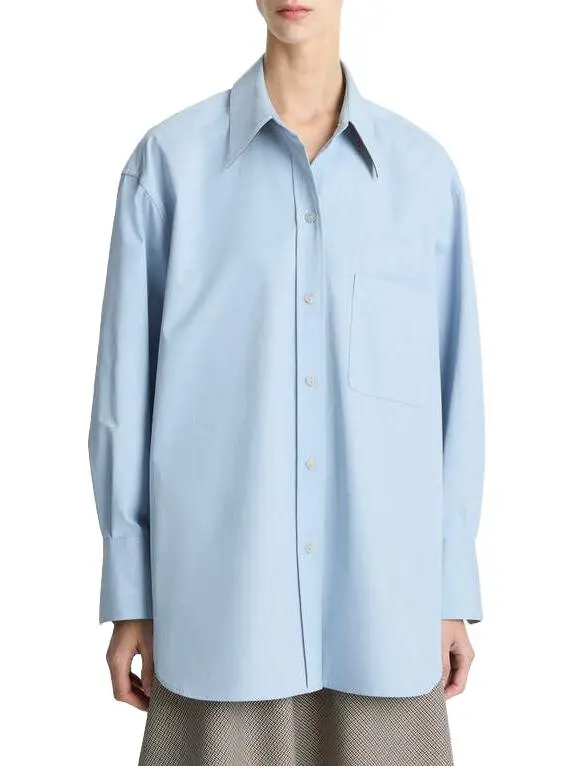 Vince Oversized Cotton Button-up Shirt - Amalfi