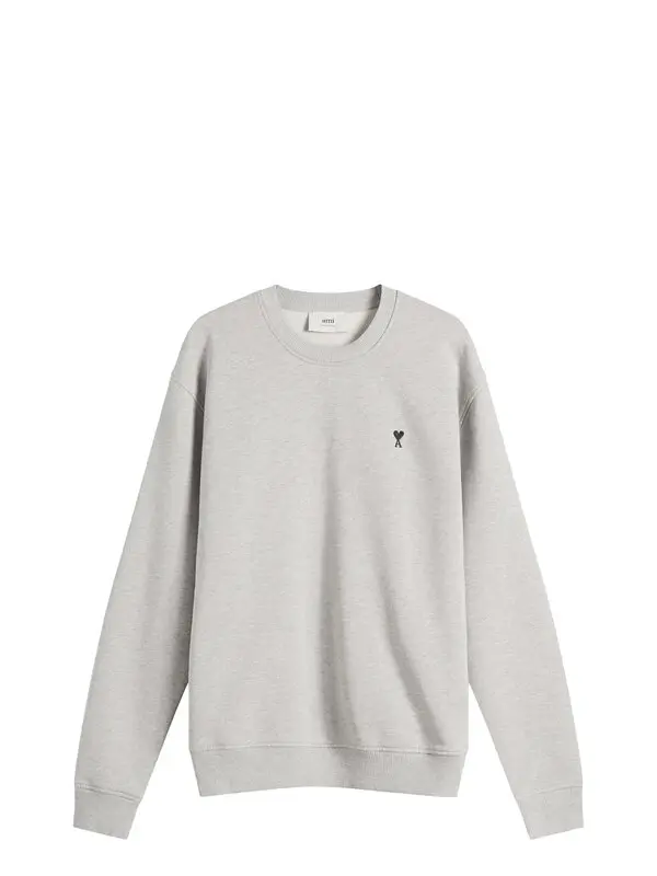 Ami Loopback Fleece Sweatshirt - Gris Cendre Chine