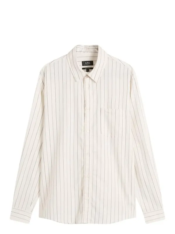 A.p.c. Clement Stripe Shirt - Ecru