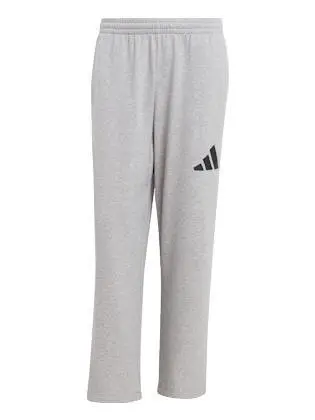 Adidas Essentials Wide Leg 3 Bar Logo Pant - Medium Grey Heather/black