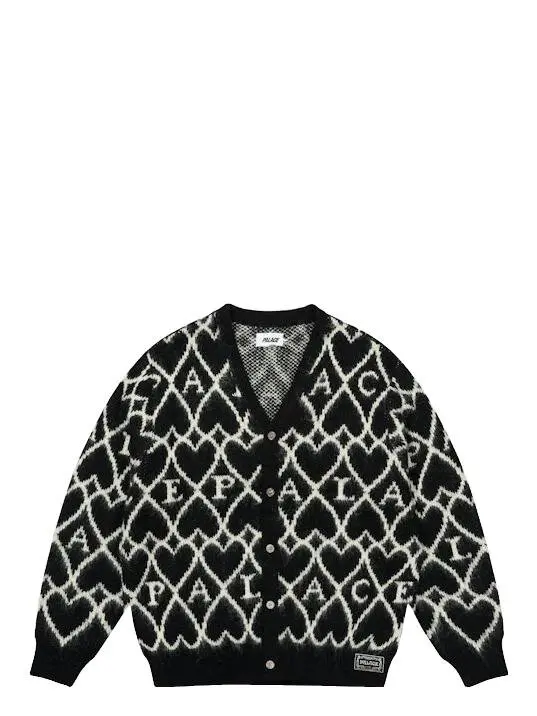 PALACE Hairy Heart Knit - Black