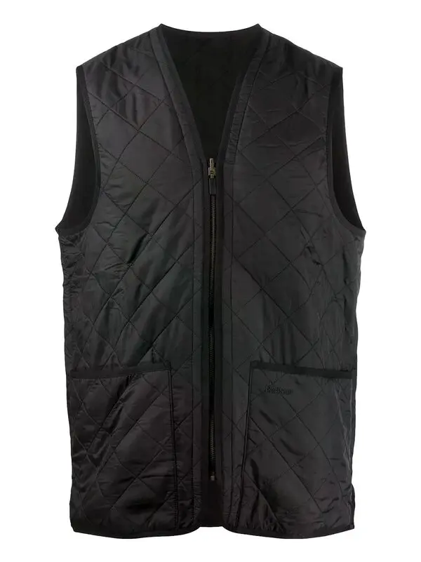 Barbour Quilted Zip-up Gilet - Black