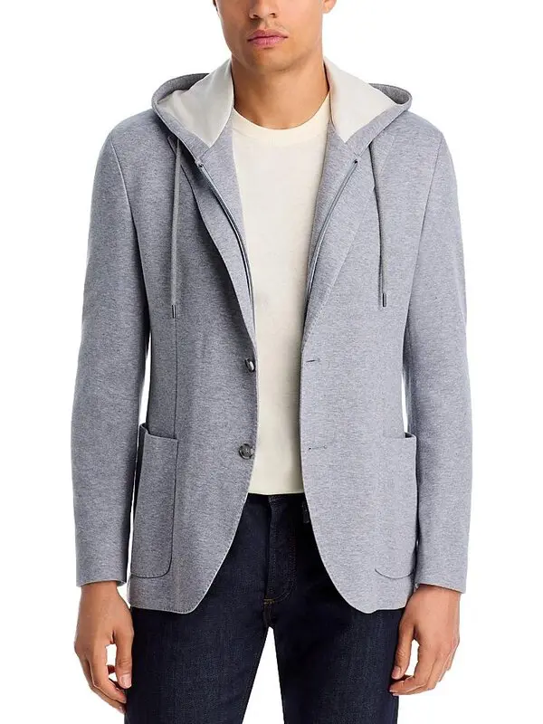 Vince Double Face Jersey Slim Fit Sport Coat - Grey