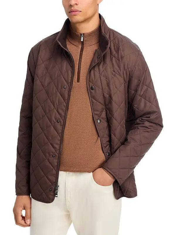 Peter Millar Suffolk Quilted Coat - French Press