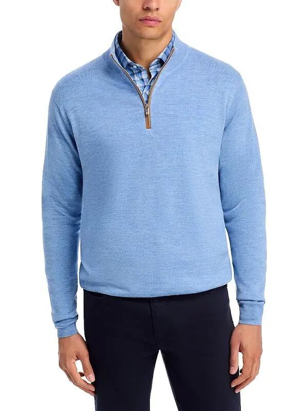 Peter Millar Autumn Crest Quarter Zip Sweater - Ruddy Blue