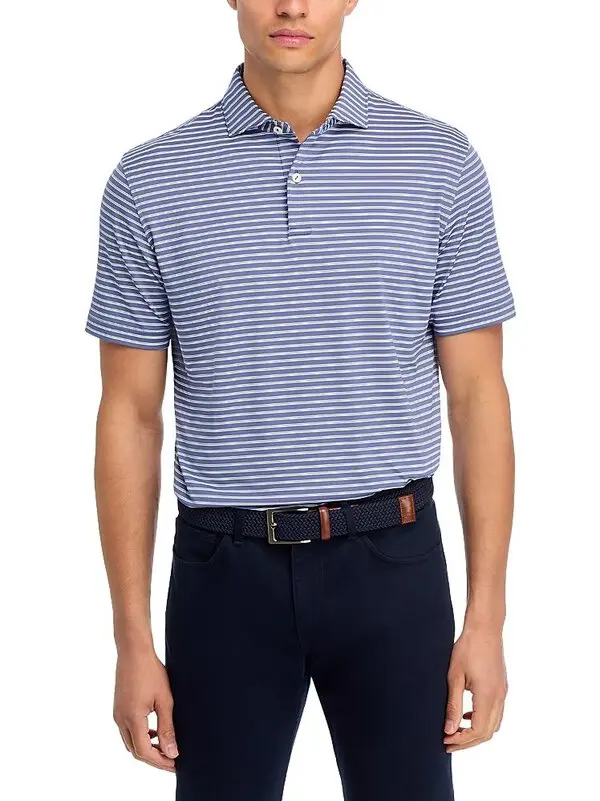 Peter Millar Crown Crafted Bridge Performance Jersey Polo - Nebula Blue