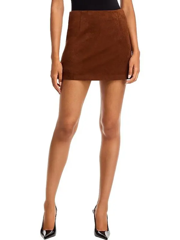 Steve Madden Faux Suede Skort - Chicory Coffee