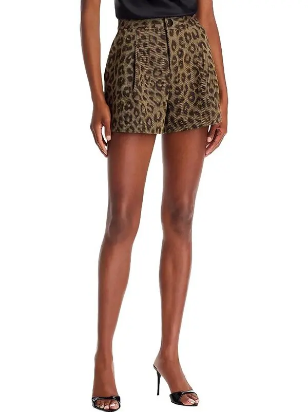 L'Agence Saige Safari Shorts - Tan Multi