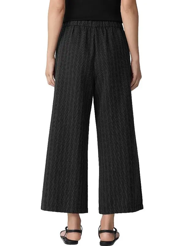 Eileen Fisher Wide-leg Cropped Pants - Black