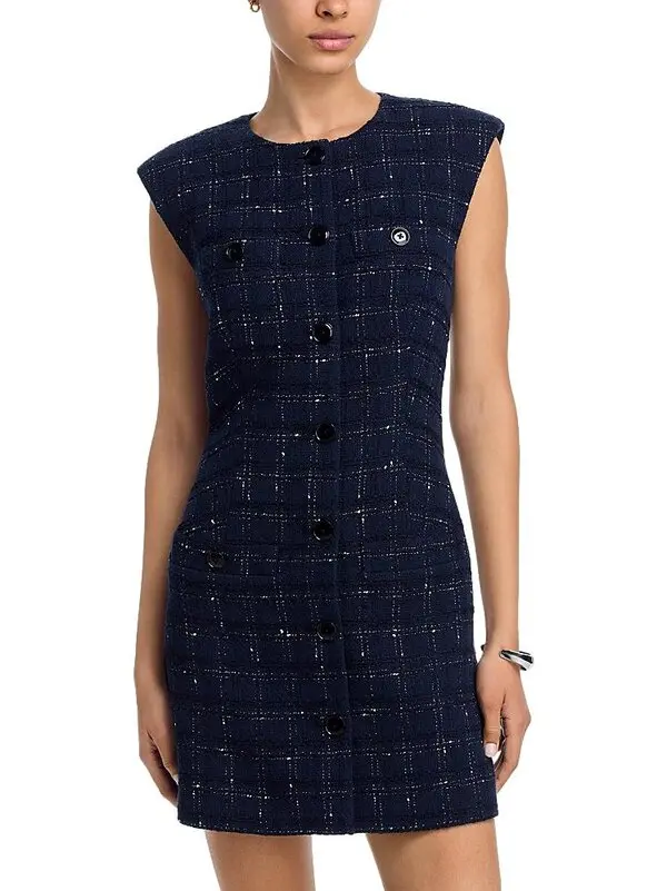 Veronica Beard Tamara Mini Dress - Navy/off White