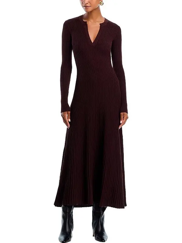 Bardot Hattie Knit Midi Dress - Chocolate