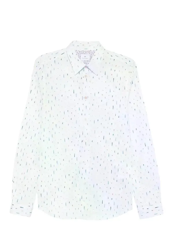 Paul Smith Freefall Printed Long-sleeve Shirt - Blue