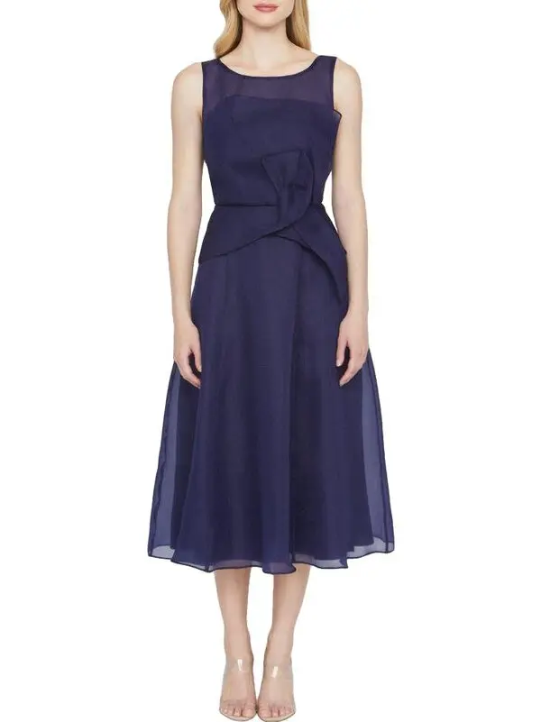 Js Collections Hedi Organza A-line Cocktail Dress - Twilight
