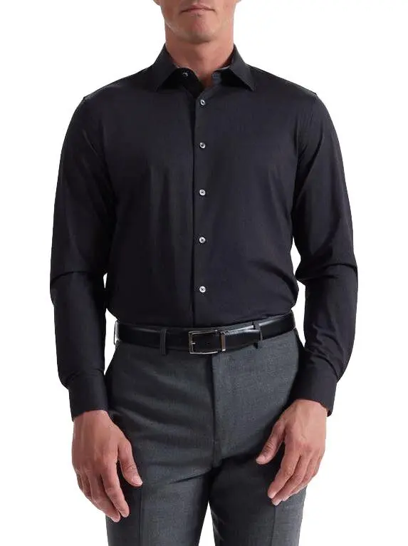 Bugatchi Jimmy Ooohcotton® Button-up Shirt - Black