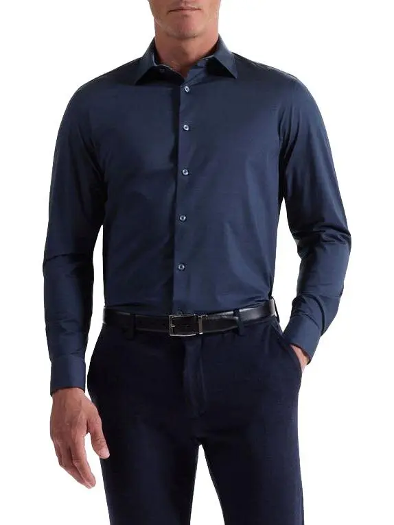 Bugatchi Jimmy Ooohcotton® Button-up Shirt - Navy