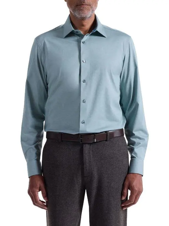 Bugatchi Jimmy Ooohcotton® Button-up Shirt - Seafoam
