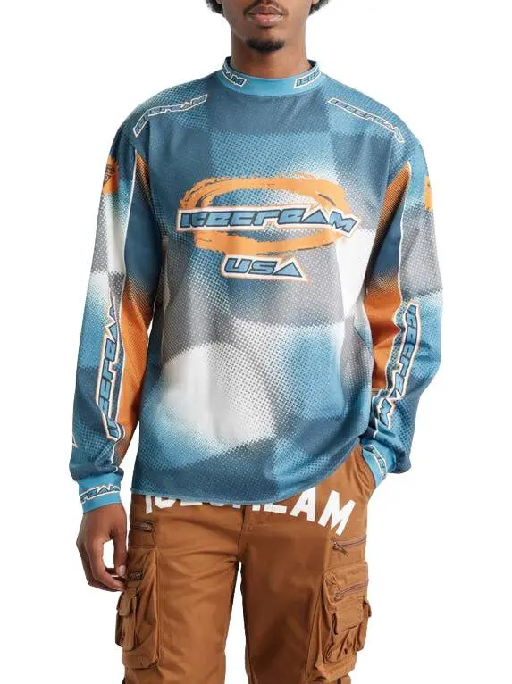 ICECREAM Graphic Long Sleeve Soccer Jersey - Caneel Bay