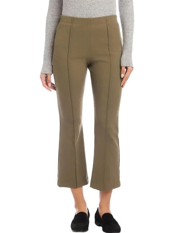 Fifteen Twenty Sigourney Pintuck Crop Stretch Twill Pants - Light Olive