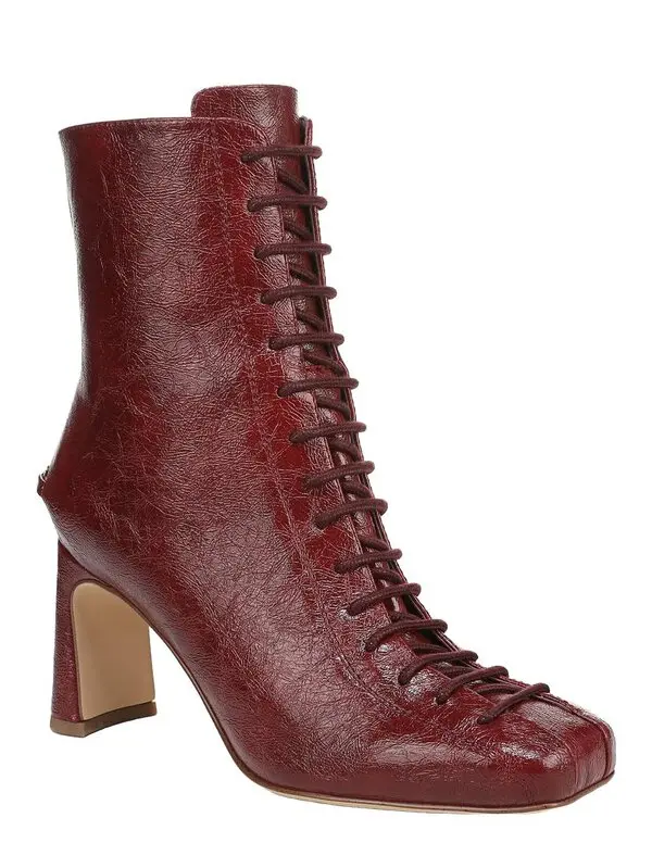 CIRCUS NY BY SAM EDELMAN Kendra Lace-up Booties - Chianti