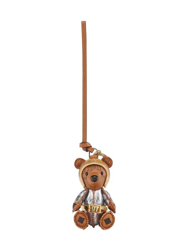 Mcm Visetos Bear Charm - Cognac