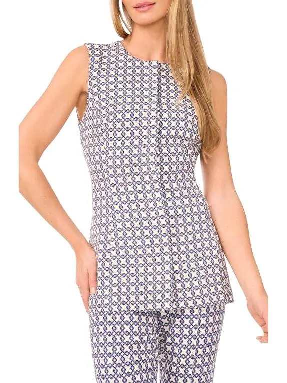Ted Baker London Geo Print Sleeveless Tunic - Vanilla Ice