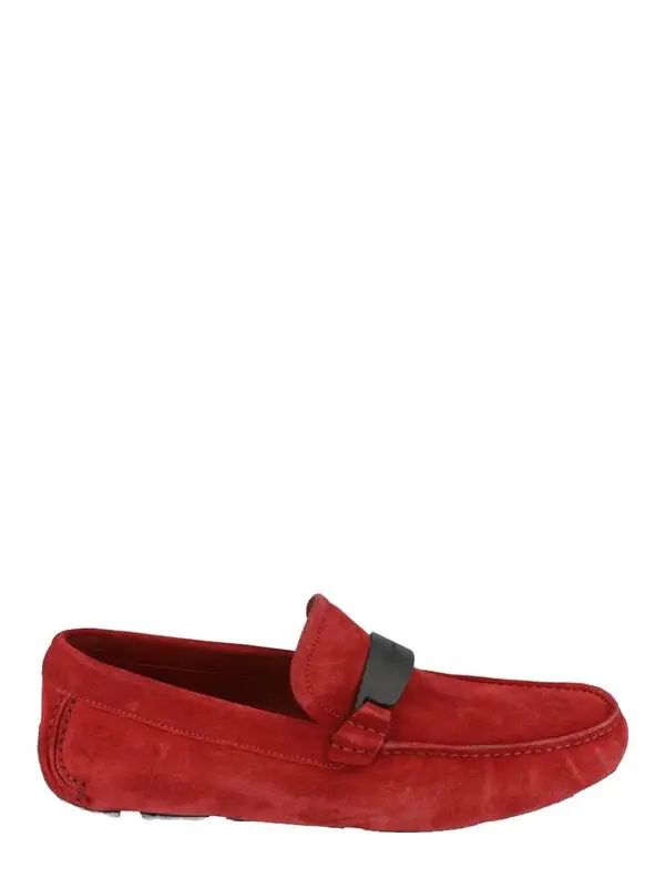 FERRAGAMO Suede Drivers - Red