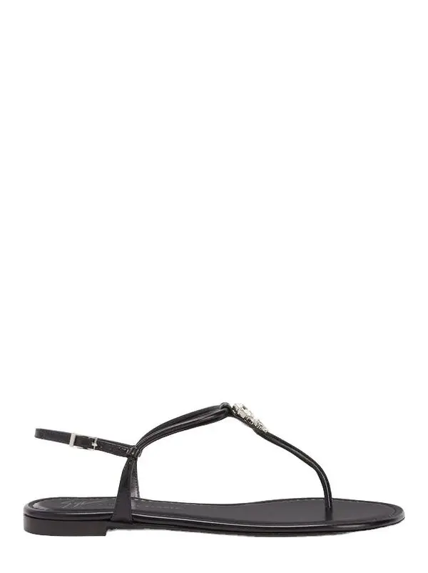 GIUSEPPE ZANOTTI Anyelle Thong Sandals - Black