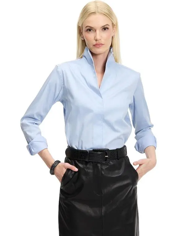 SARAH ALEXANDRA Signature Stretch Shirt - Blue