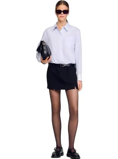 Sandro Crossed Tailored Jacket - Black