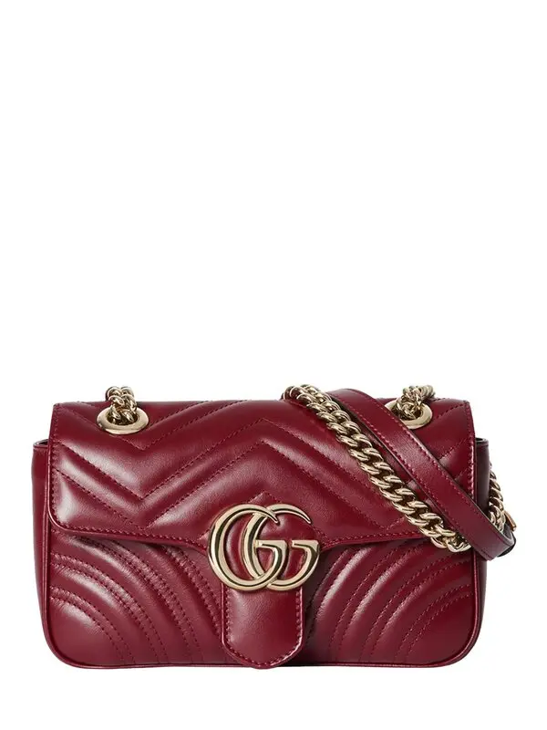 Gucci Marmont Mini Shoulder Bag - Red