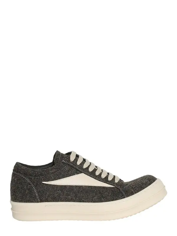 Rick Owens Concordians Jumbo Lace Low Bosco Suede Sneakers - Black