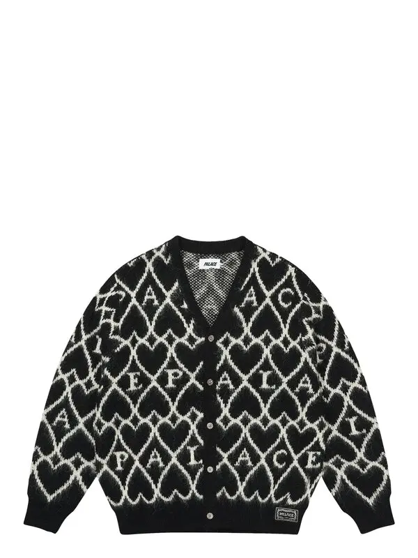 PALACE Hairy Heart Knit - Black