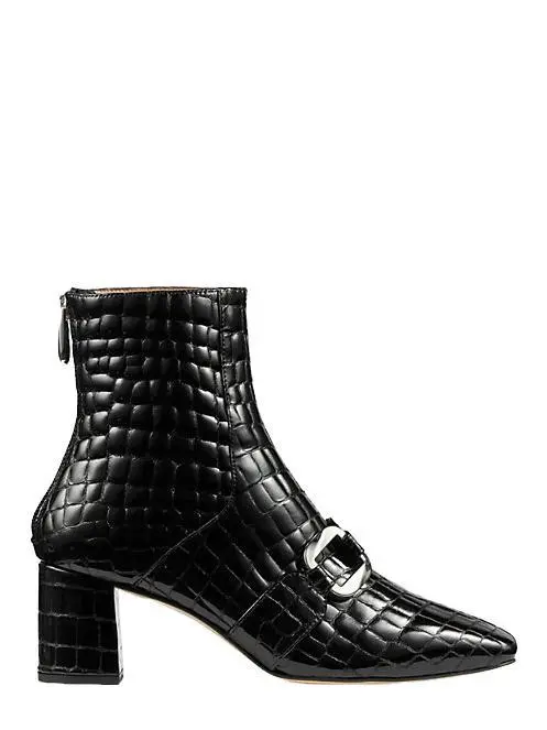 LK BENNETT Nadina Leather Ankle Boots - Bla-black