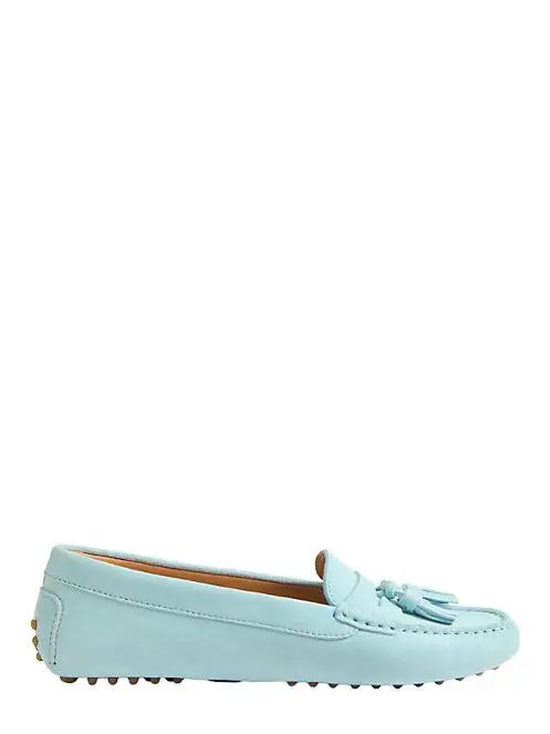LK BENNETT Leslie Suede Moccasins - Blu-navy