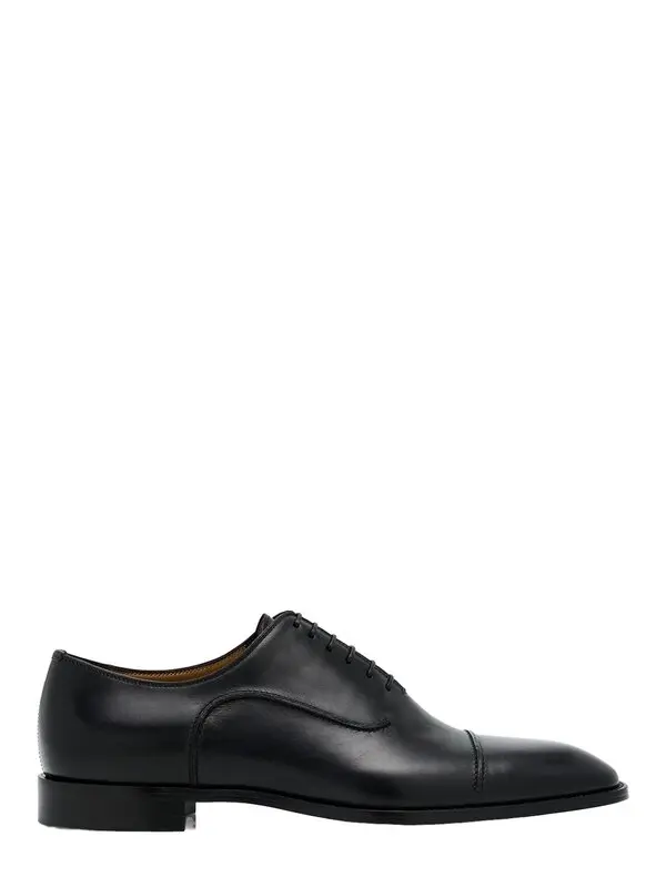 CHRISTIAN LOUBOUTIN Seriox Cap-toe Leather Oxfords - Black