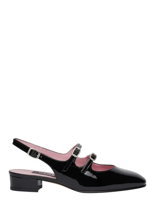 CAREL Peche Mary Jane Slingback Ballerina Pumps - Black