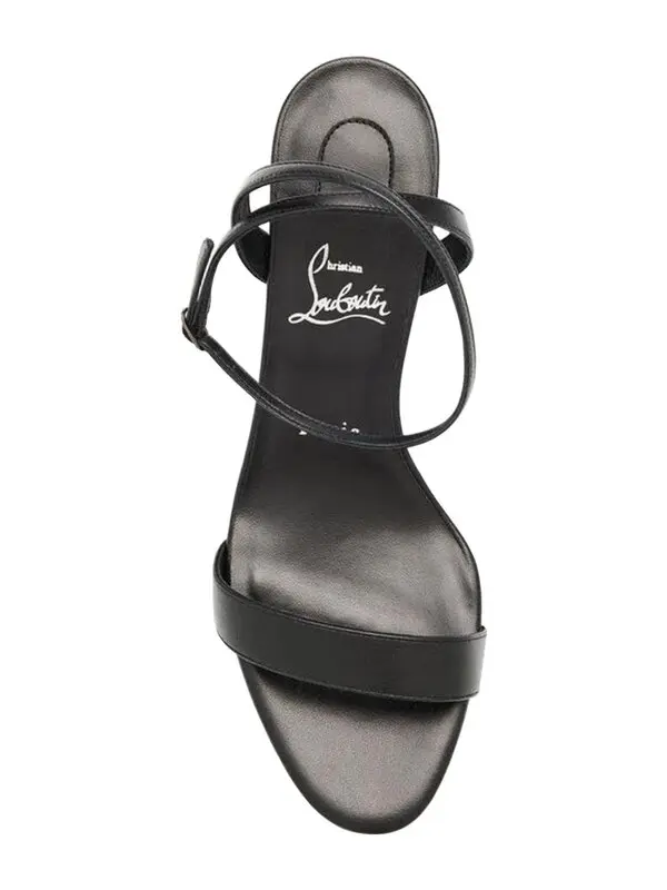 CHRISTIAN LOUBOUTIN 80mm Miss Z Leather Sandals - Black