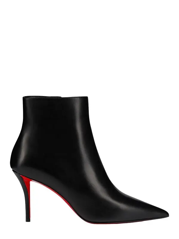 CHRISTIAN LOUBOUTIN Miss Z 80mm Leather Booties - Black